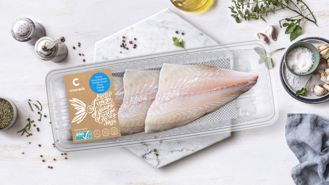 Packaged, fresh sea bream fillets » Cromaris